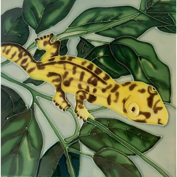 Jaco | Wall Decor | Gecko Lizard Decorative Ceramic Wall Art Tile 8x8 ...